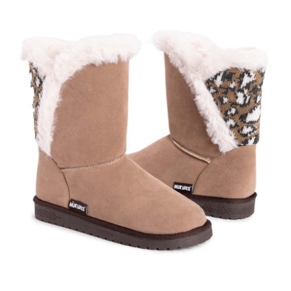 Muk Luks | Shoes | Nwt Essentials By Muk Luks Sand Leopard Carey Faux ...